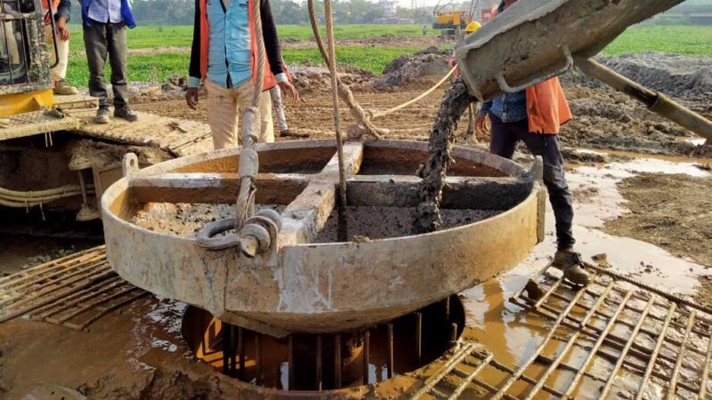 Construction Of Pile Foundation By Rotary Method